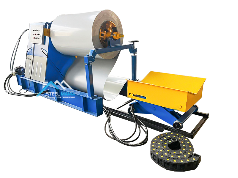 Full Automatic Steel Coil Automated Decoiling Hydraulic 7 Ton Uncoiler ...